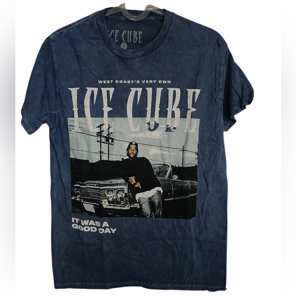Tops | Nwot Ice Cube Blue Good Day Shirt S Unisex | Poshmark